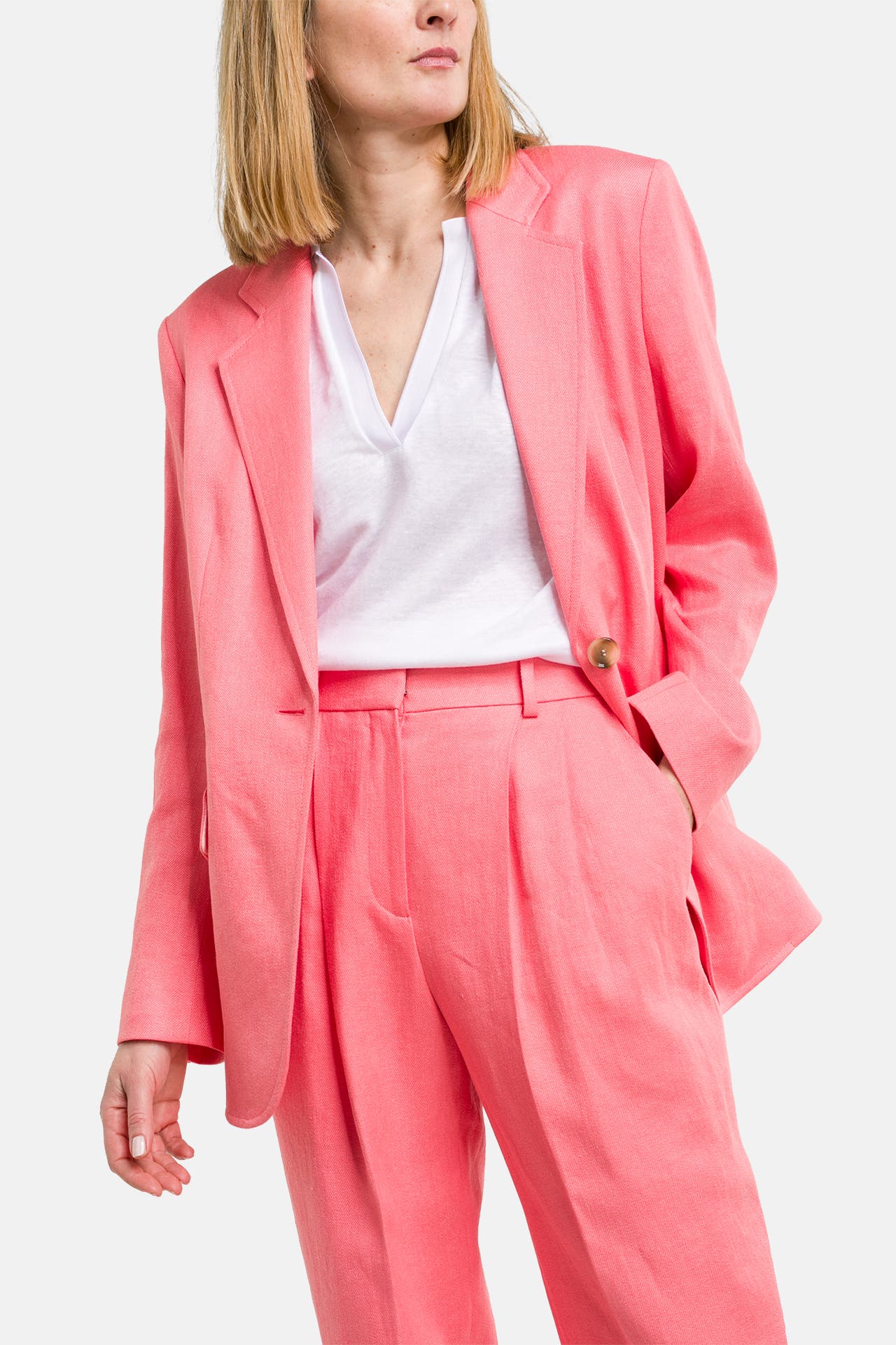 BOSS Leinenmix-Blazer 'Jopeta' koralle » günstig online kaufen | Outletcity