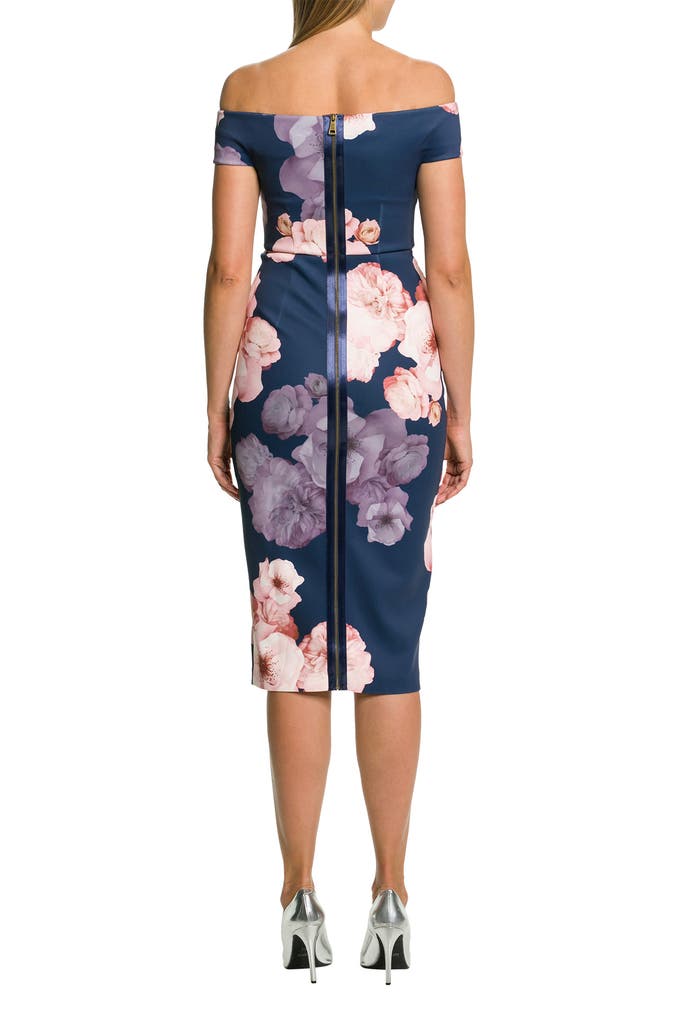 Ted Baker Etuikleid Lovez Dunkelblau Floral Günstig Online Kaufen
