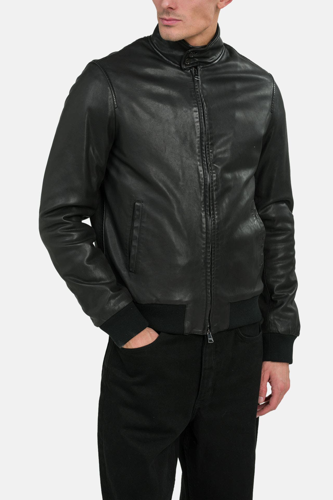 MABRUN Lederjacke 'Frank' schwarz » günstig online kaufen | Outletcity