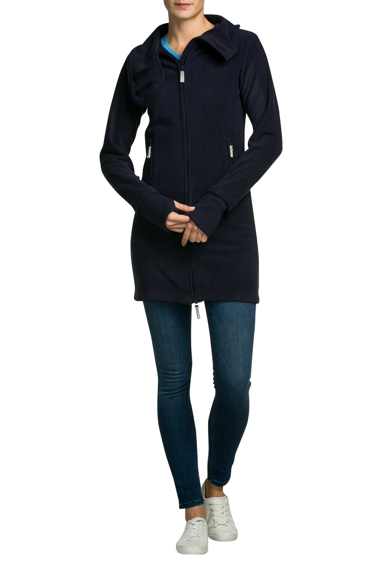 BENCH Fleecejacke 'Long Funnel' » günstig online kaufen | Outletcity