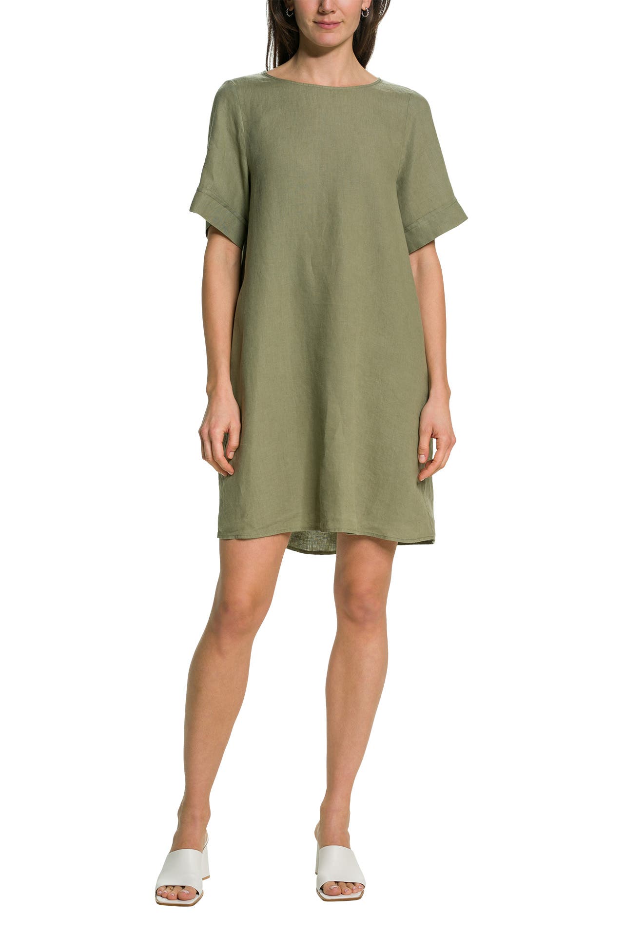 CINQUE Leinenkleid 'Cieva' oliv » günstig online kaufen | Outletcity